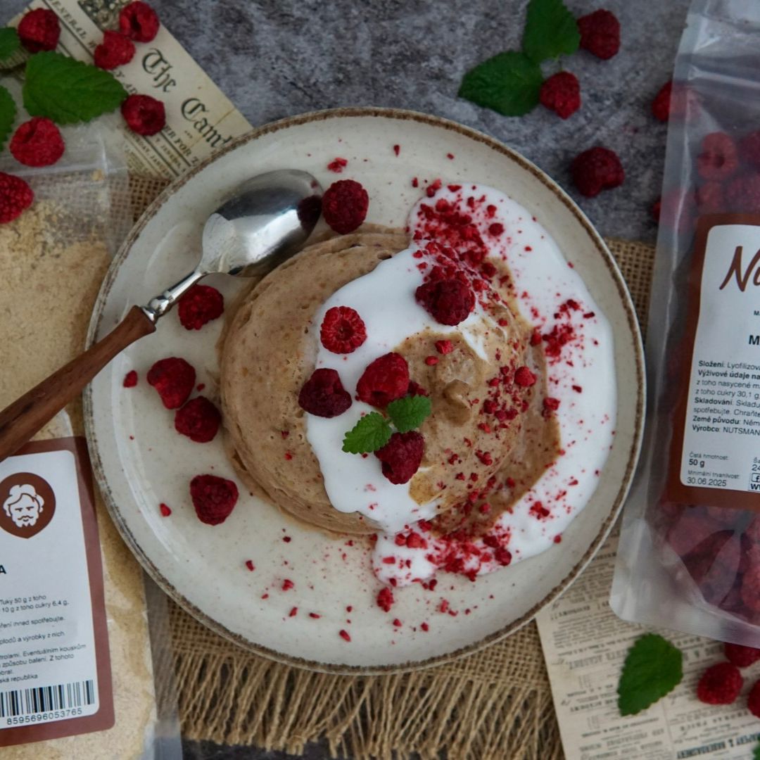 Malinový mug cake s arašídovou moukou | Zdravý NUTSMAN recept na rychlý ...